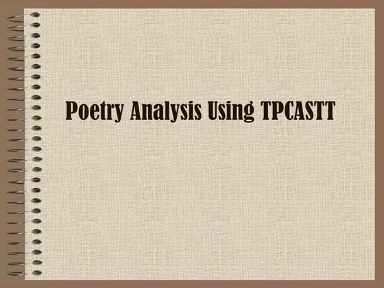 Poetry Analysis | PPTX | Poetry | Books and Literature