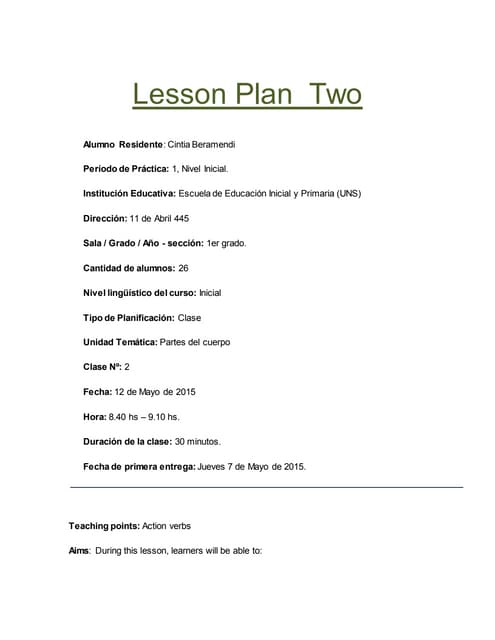 Detailed Lesson Plan in English 2 (Verbs) | DOCX