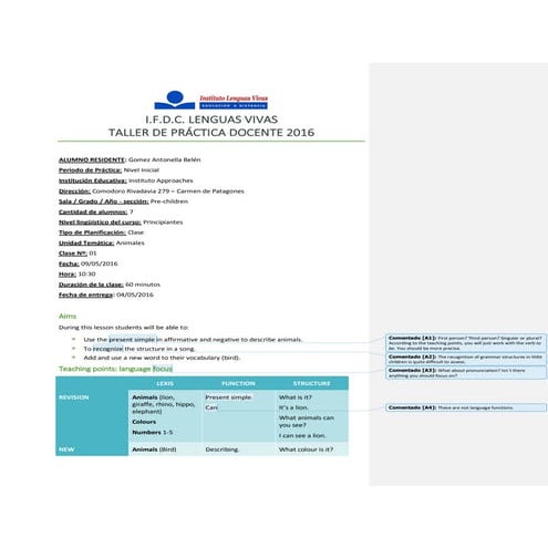 Tpd kinder lesson plans | PDF