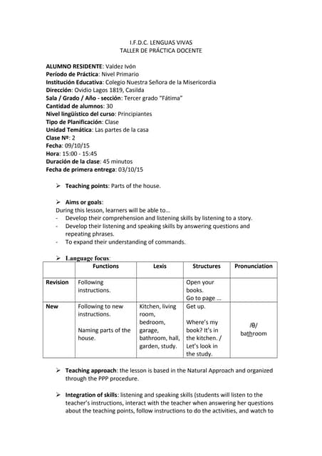 Classroom objects-lesson-plan | PDF