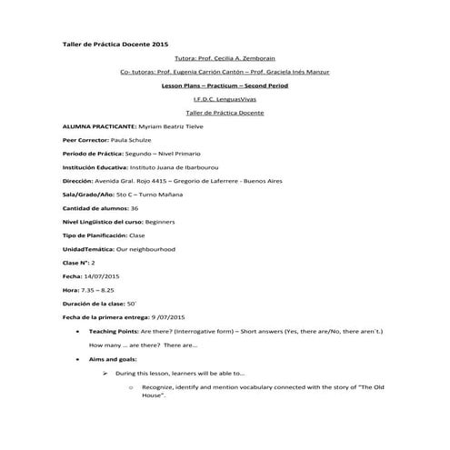 English Period Plan Formats | PDF