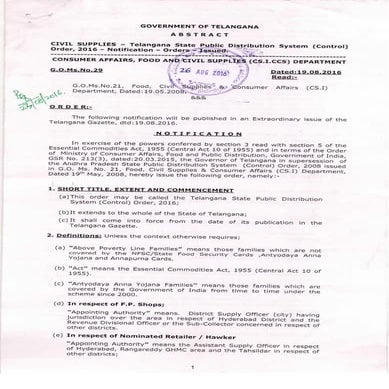 Tpds (control) order, 2016 | PDF