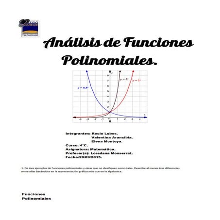 Análisis de Funciones Polinomiales | DOCX