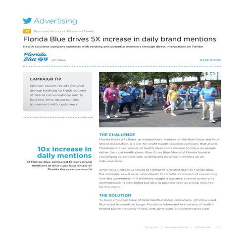 Florida Blue Promoted Tweet Case Study | PDF