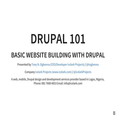 Drupal 101 basic website building with drupal | PDF | Web Development ...