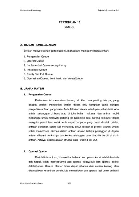 7. Queue (Struktur Data) | PPT