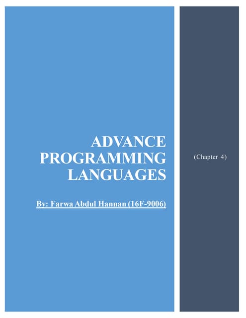 Chapter 4: Lexical & Syntax Analysis (Programming Exercises) | DOCX Chapter 4: Lexical & Syntax Analysis (Programming Exercises) | DOCX