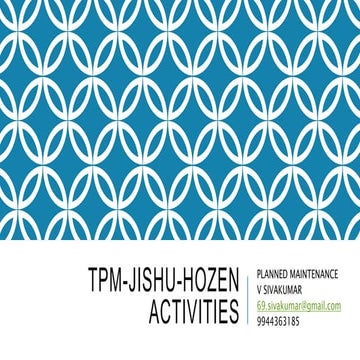 TPM-IMPORTANCE OF JISHU-HOZEN ACTIVITIES | PPT