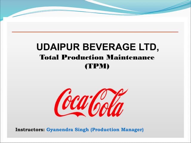 TPM-QM-Training Material as Per JIPM Methodology | PPT