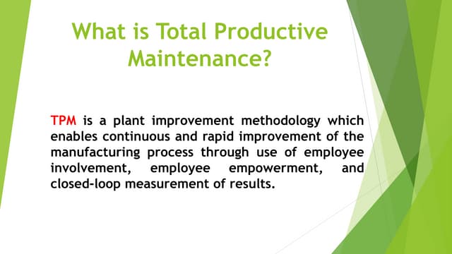 Total productive maintenance (tpm) | PPTX