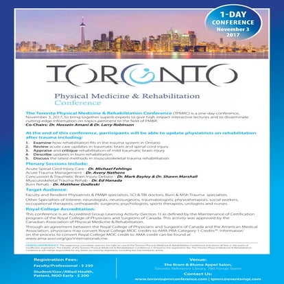 Toronto Physical Medicine & Rehabilitation Conference ("TPMRC") | PDF
