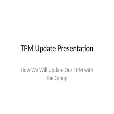How to present Total Productive Maintenance Update | PPTX