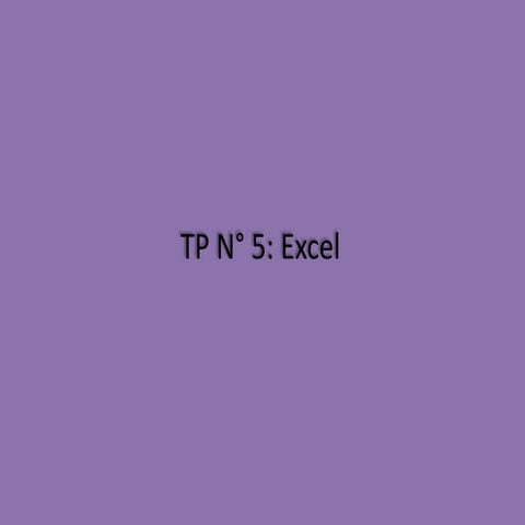 Tp n° 5 | PPT