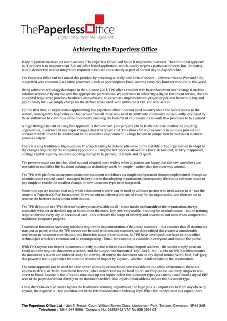 Paperless office best practices - Hopsv