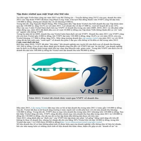 Tập đoàn viettel qua mặt vnpt như thế nào | DOCX