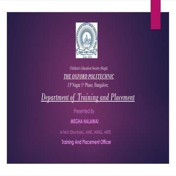 Training and Placement essentials for students | PPT