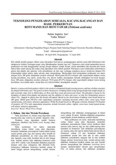 Teknologi Fermentasi pada Donat | PPTX