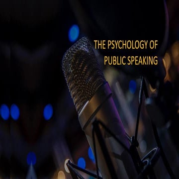 Psychology of Public Speaking | PPT