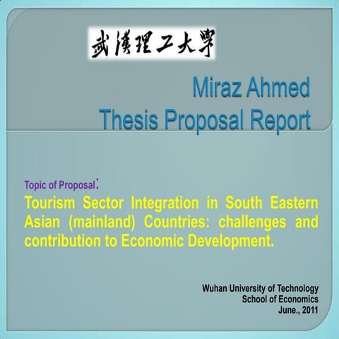Integrated tourism proposal | PPT