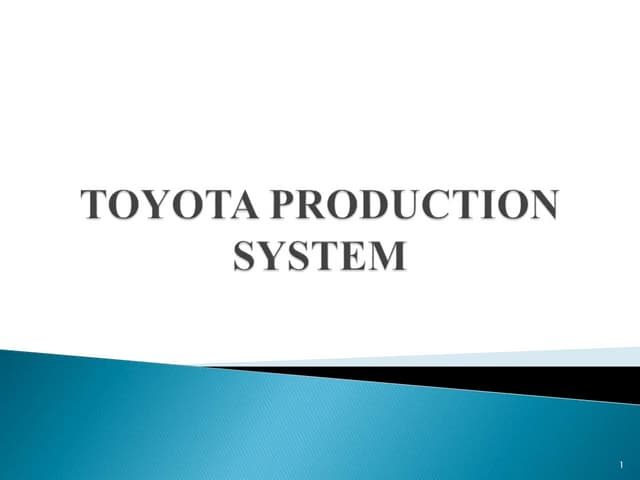 Toyota production system | PPT