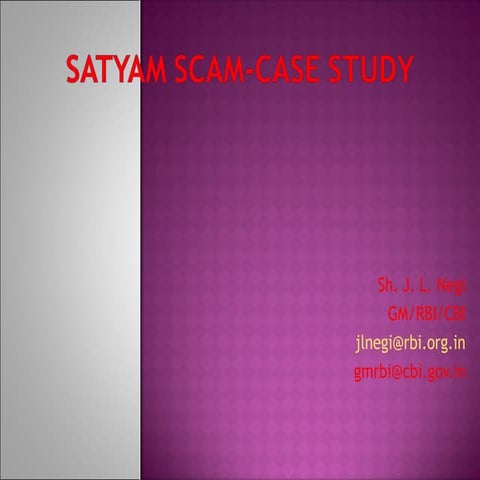Satyam Scam | PPT