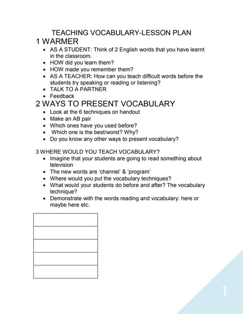 Lesson Plan Details | PPT