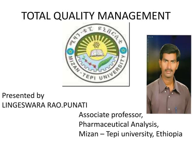CONCEPT OF TOTAL QUALITY MANAGEMENT | PPTX