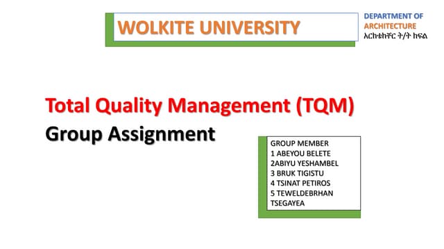 Total Quality Management (TQM) | PPTX