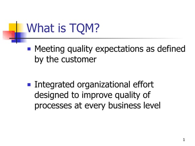 Feigenbaum's Philosophy on Total Quality Management | PPTX