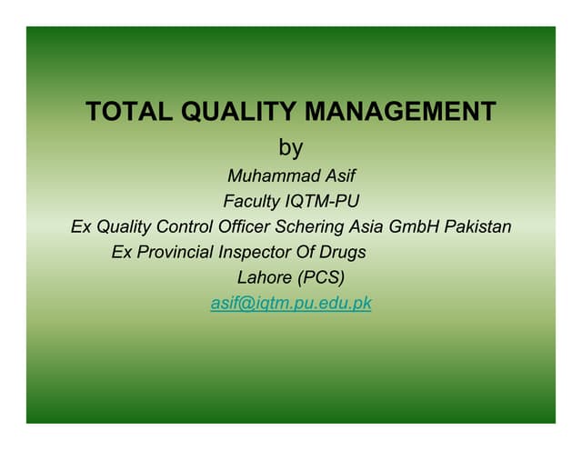 Basic quality concept | PDF