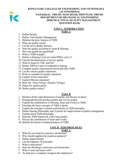 K2 training academy of quality | DOCX