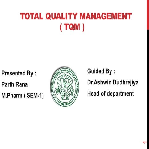 Total quality management (TQM) | PPTX