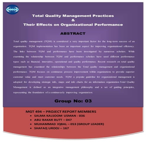 Total Quality Management | DOCX