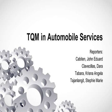 Tqm in automotibile services | PPTX
