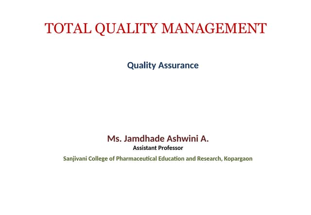 Total Quality Management | PPTX