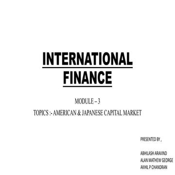 International finance | PPT