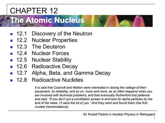 NUCLEAR MODELS AND NUCLEAR FORCES | PPTX