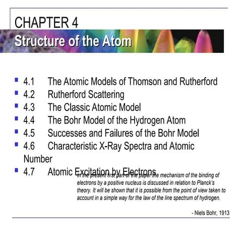 Structure of atom....................... | PPT