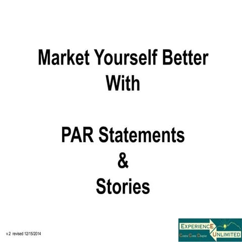 Brian Boer's Power PAR Statements and Stories | PPT