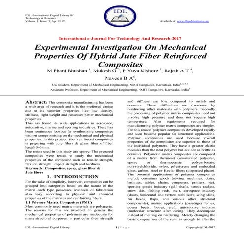 Experimental Investigation On Mechanical Properties Of Hybrid Jute ...