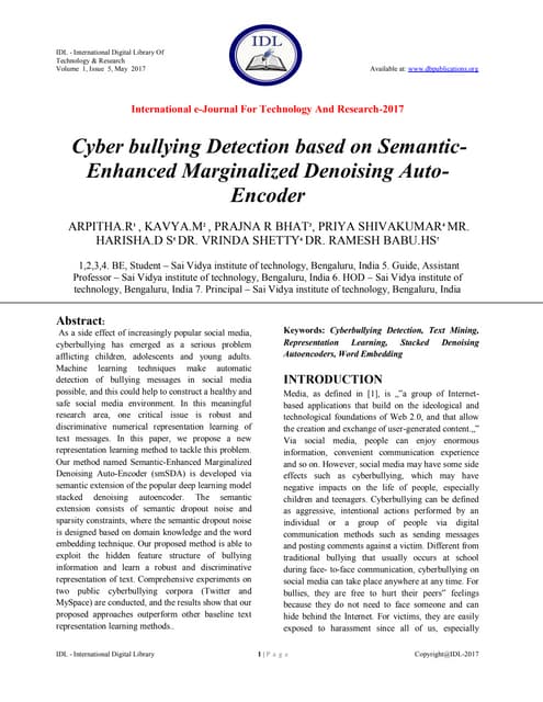 Multimodal Cyberbullying Meme Detection From Social Media Using Deep Learning Approach | PDF