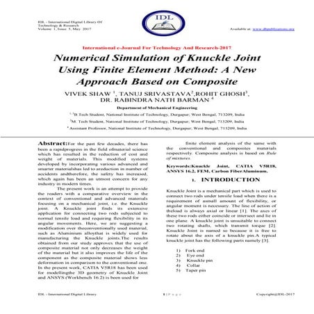 Numerical Simulation of Knuckle Joint Using Finite Element Method: A New Approach Based on ...