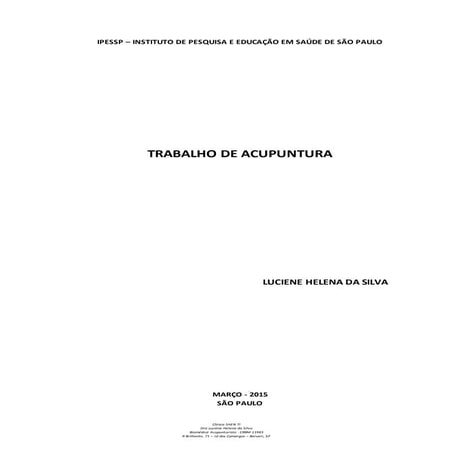 Trab.acup.anamnese | PDF