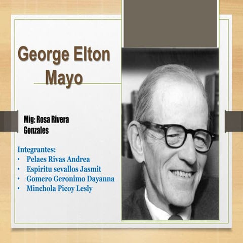 Elton Mayo, la industria eléctrico y un nuevo modelo administrativo | PDF