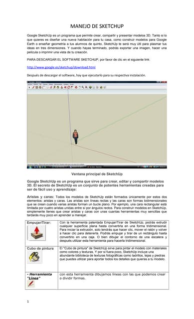 Guia de herramientas basicas de sketchup | PPT