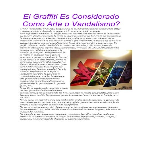 Graffiti arte o vandalismo | PPT