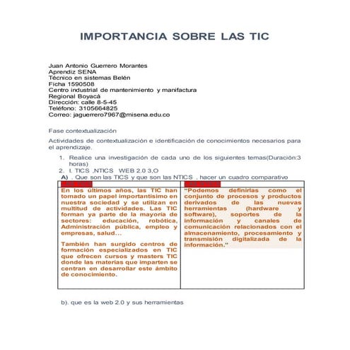 Hoja de trabajo gt 2 tic pdf | PDF