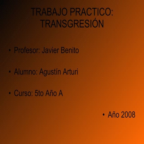 Transgresiones | PPT