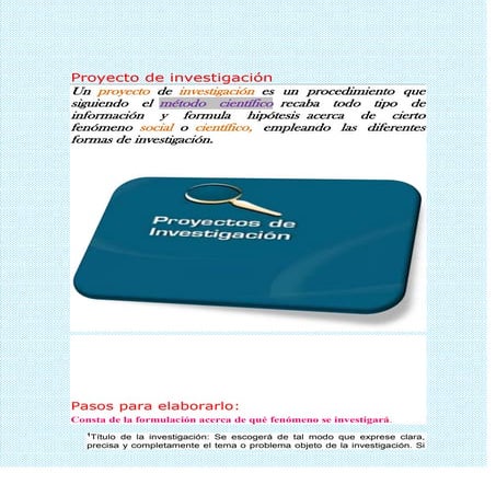 Proyecto de investigación | DOCX