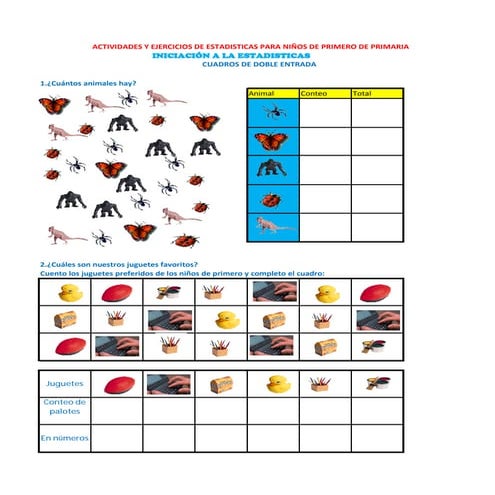 Hojas De Trabajo De Marcas De Conteo Para El Primer Grado